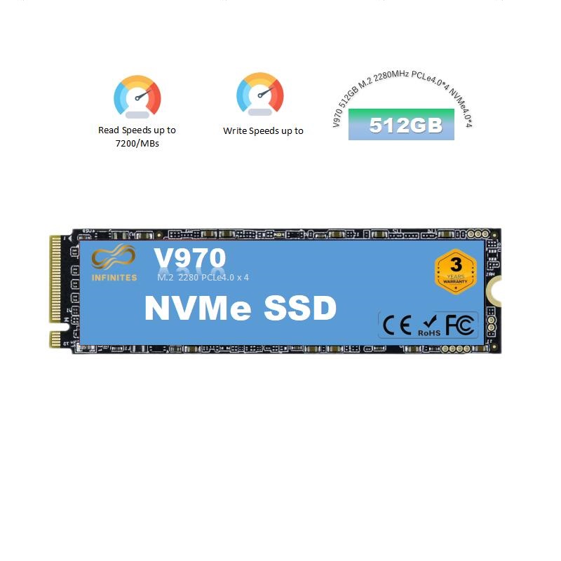 V950 2TB M.2 2280MHz PCLe4.0*4 NVMe SSD 7200MB/s-Solid State Disk ...